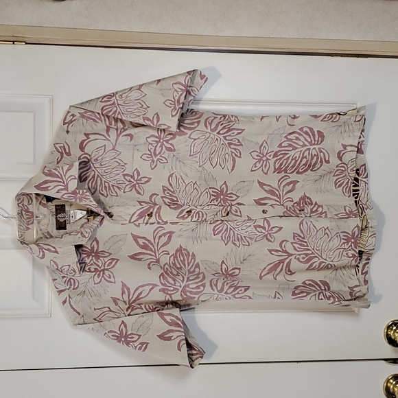 Kalaheo | Shirts | Kalaheo Inside Out Hawaiian Plum Tan Size S Shirt ...